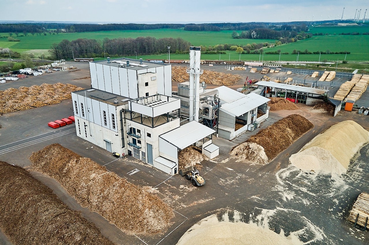 CHP plant with bark combustion