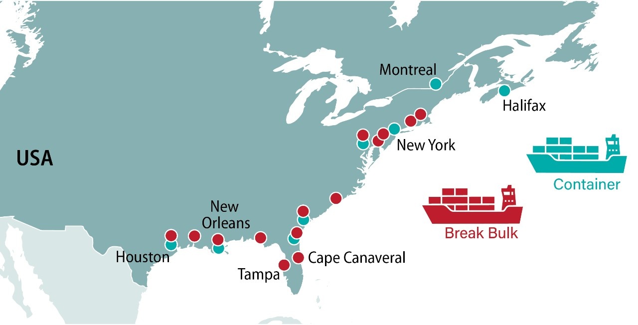 US ports for European lumber
