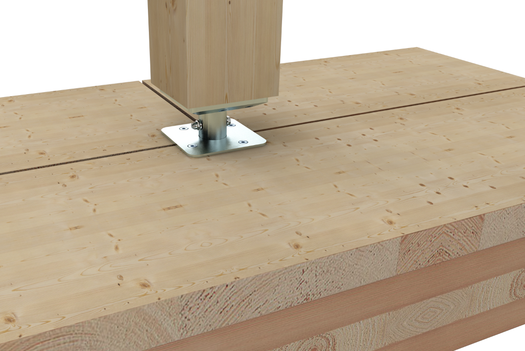 Innovative post connector for multi-story CLT multi buildings
